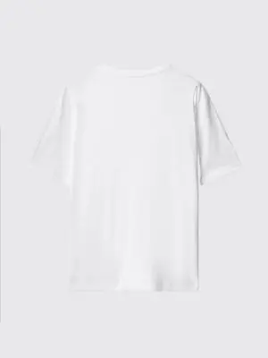 Maison Kitsuné Crewneck Cotton T-shirt With Contrast Logo Patch