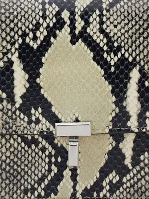 TOTEME T-lock Mini Crossbody Bag In Python-effect Leather With Logo