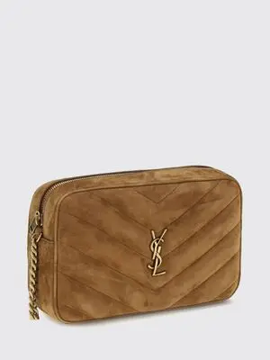 Saint Laurent Loulou Mini Matelassé Leather Camera Bag With Logo