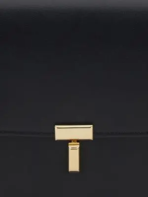 TOTEME T-lock Mini Leather Crossbody Bag With Monogram Clasp