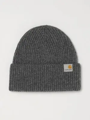 Carhartt Work In Progress Gabe Ribbed Wool And Cashmere Blend Beanie With Turn-up - Charcoal
