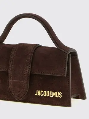 Jacquemus Bambino Suede Calfskin Handbag With Shoulder Strap