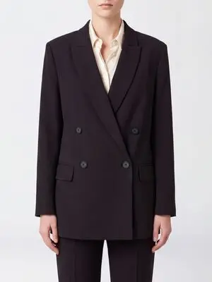 TWINSET Double-breasted Viscose Blend Blazer With Peak Lapels - Brown