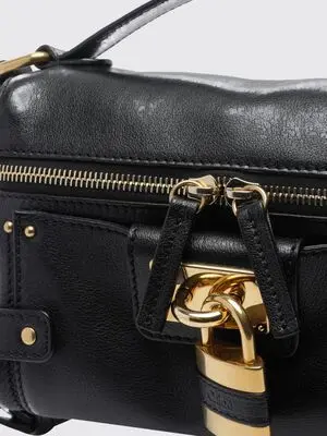 Chloé Paddington Mini Smooth Leather Handbag With Padlock And Strap