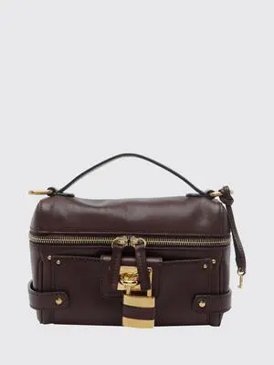 Chloé Paddington Mini Smooth Leather Handbag With Padlock And Strap - Brown