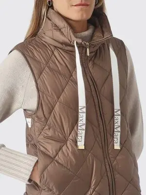 Max Mara Tregic High-neck Quilted Nylon Padded Gilet - Camel