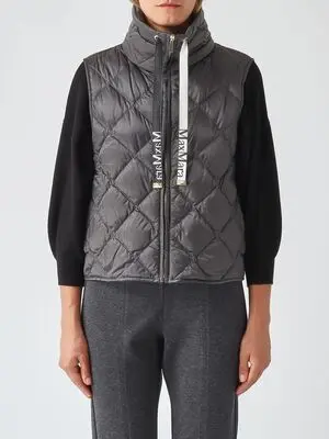Max Mara Tregic High-neck Quilted Nylon Padded Gilet Charcoal