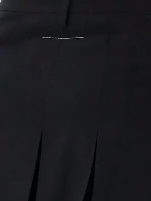MAISON MARGIELA High-waisted Pleated Midi Skirt In Virgin Wool Blend