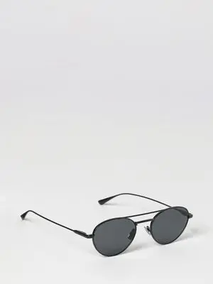 Saint Laurent Aviator Metal Sunglasses With Double Bridge And Lettering Logo - Black