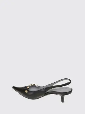 Balenciaga Midnight Studded Nappa Low-heel Slingback Pumps
