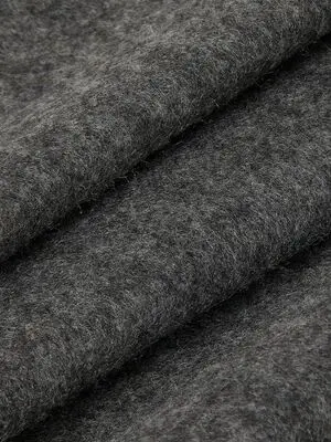 Fendi Pure Cashmere Scarf With Embroidered Logo And Fringed Edges - Grey