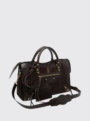 Balenciaga Le City Medium Handbag In Lambskin Leather With Studs