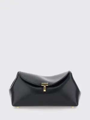 TOTEME T-lock Mini Smooth Calf Leather Handbag With Monogram - Black