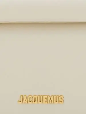 Jacquemus Rond Carré Mini Smooth Leather Bag With Metallic Logo
