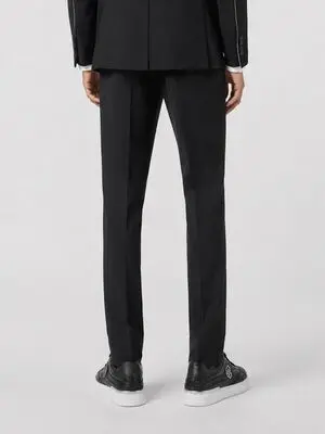 Philipp Plein Pleated Wool Blend Tailored Chino Pants