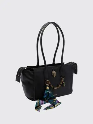 Kurt Geiger Sloane Flared Leather Double Handle Shoulder Bag - Black