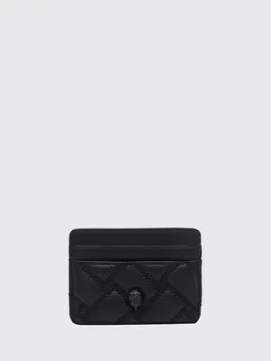 Kurt Geiger Lambskin Card Holder With Quilted Design - Black
