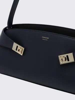 FERRAGAMO Hug East-west Shoulder Bag In Smooth Calfskin With Zip Closure
