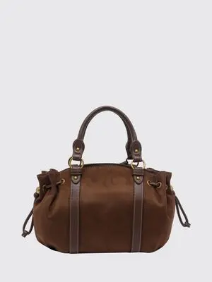 Liu Jo Gerona Handbag In Suede-effect Synthetic Leather With Charm - Brown
