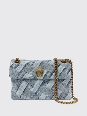 Kurt Geiger Quilted Denim Kensington Shoulder Bag With Chain Strap