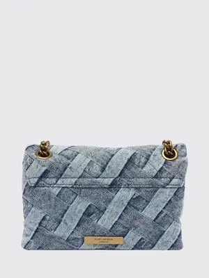 Kurt Geiger Quilted Denim Kensington Shoulder Bag With Chain Strap