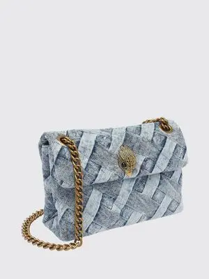 Kurt Geiger Quilted Denim Kensington Shoulder Bag With Chain Strap