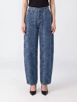 Liu Jo High-waisted Animalier Print Cotton Denim Jeans