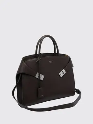 FERRAGAMO Hug Calfskin Handbag With Double Handle And Shoulder Strap