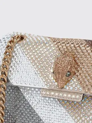 Kurt Geiger Kensington Mini Shoulder Bag With Striped Embroidery And Rhinestones