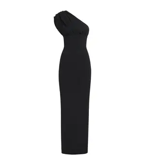 Rachel Gilbert One-shoulder Winne Gown
