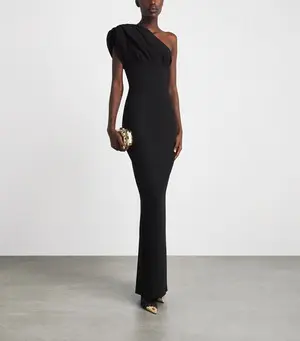 Rachel Gilbert One-shoulder Winne Gown