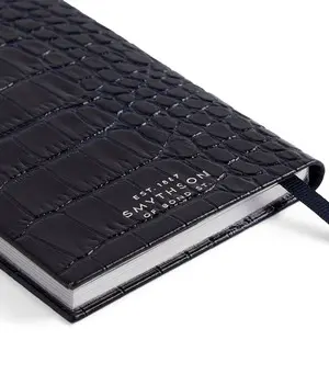 Smythson Leather Panama Weekly Diary 2027 - Blue
