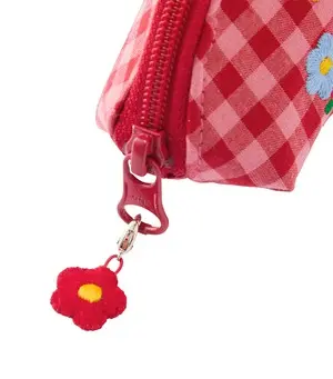 MIKI HOUSE Cotton Check Pencil Case