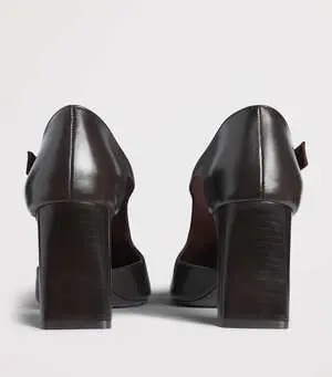 Max Mara Nappa Leather Cut-out Pumps 75
