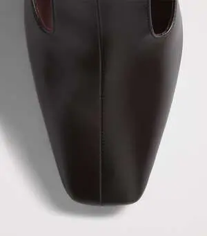 Max Mara Nappa Leather Cut-out Pumps 75
