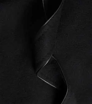 Lafayette 148 New York Cashmere Leather-trim Wrap Coat