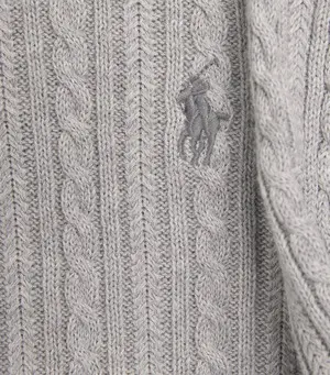 Polo Ralph Lauren Cotton Cable-knit Quarter-zip Sweater - Grey