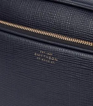 Smythson Leather Panama Cross-body Bag