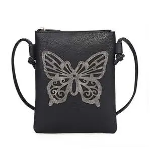 MKF COLLECTION BY MIA K. Black Skyli Crossbody Bag - Silver/black