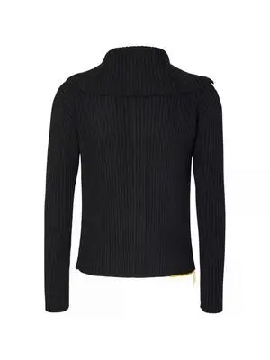 Fendi Ribbed-knit Zip-up Sweater