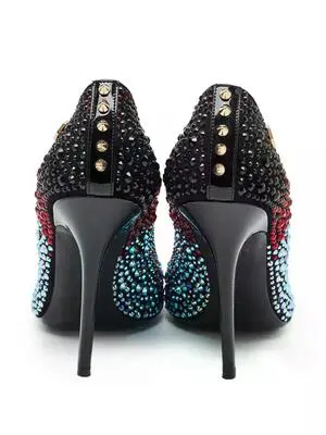 Philipp Plein Crystal-embellished Studded Pumps