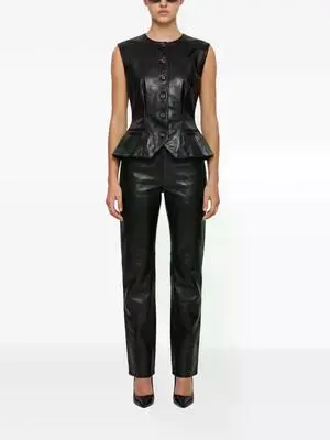 Magda Butrym Peplum-hem Leather Gilet