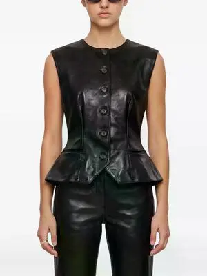 Magda Butrym Peplum-hem Leather Gilet