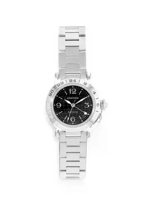 Cartier Pasha C Meridian Gmt 35mm Watch - Black