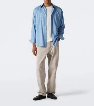 Auralee Striped Cotton And Silk Shirt