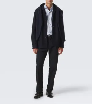Zegna Cotton And Cashmere Slim Pants