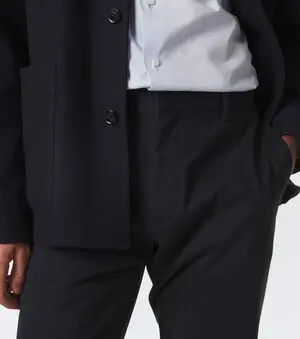 Zegna Cotton And Cashmere Slim Pants