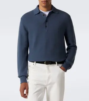 Zegna Cashmere Polo Sweater