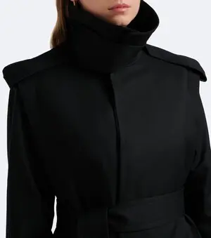 Victoria Beckham Philippa Virgin Wool Twill Trench Coat