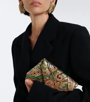 Dries Van Noten Medium Jacquard Clutch